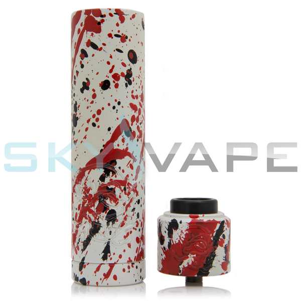 Purge Mods White Black & Red Splattered Back To Basics V4 Mod – Sky Vape